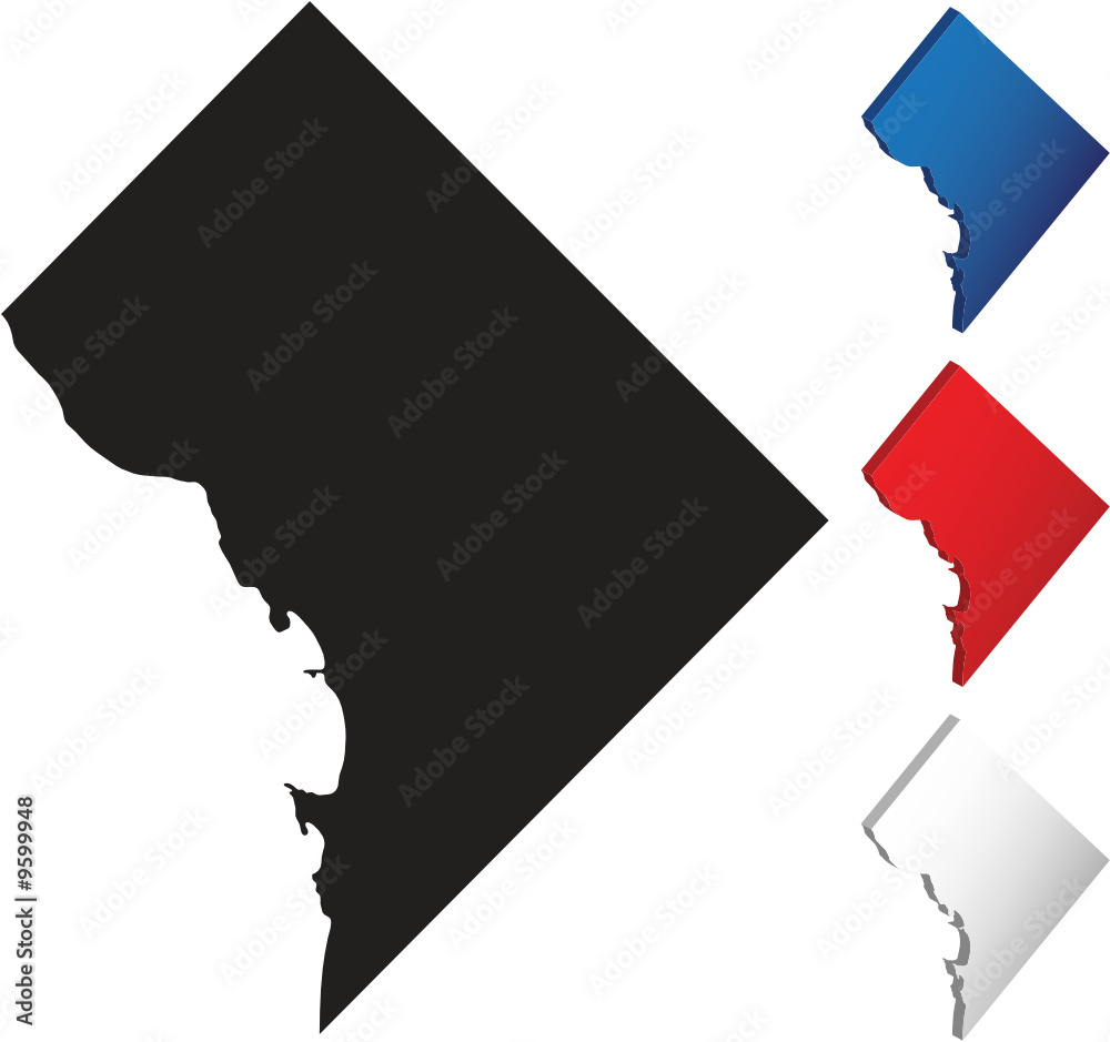 Washington DC Map Stock Vector | Adobe Stock