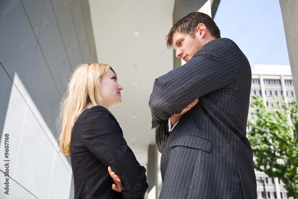 Two People Staring At Each Other