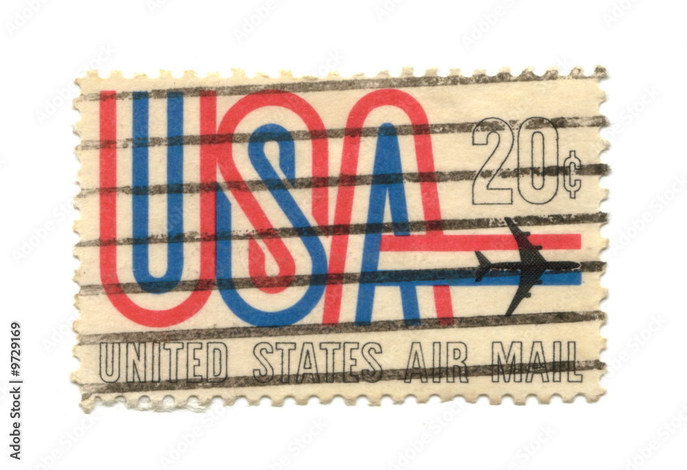 old postage stamp from USA 20 cent Stock Photo | Adobe Stock