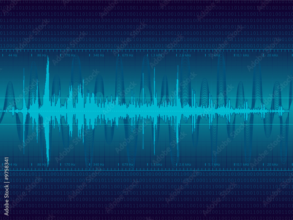 Audio Waveform vector background Stock Vector | Adobe Stock