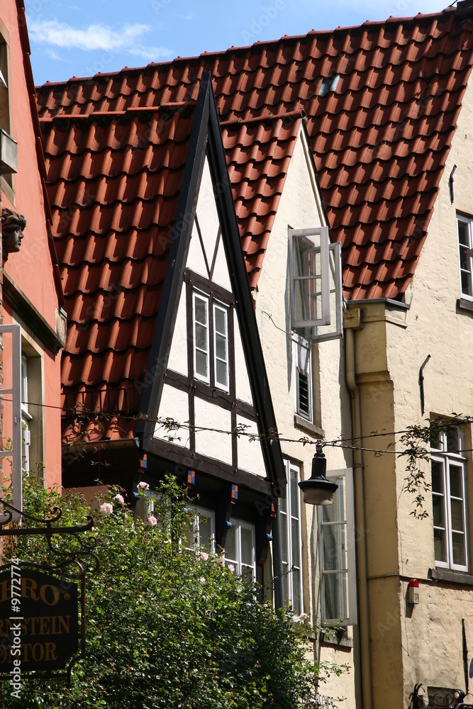 Façades du quartier des pêcheurs de Brême Stock Photo | Adobe Stock