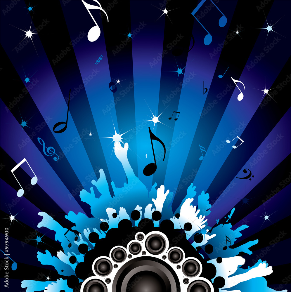 modern background with a disco theme with speakers Stock Illustration ...
