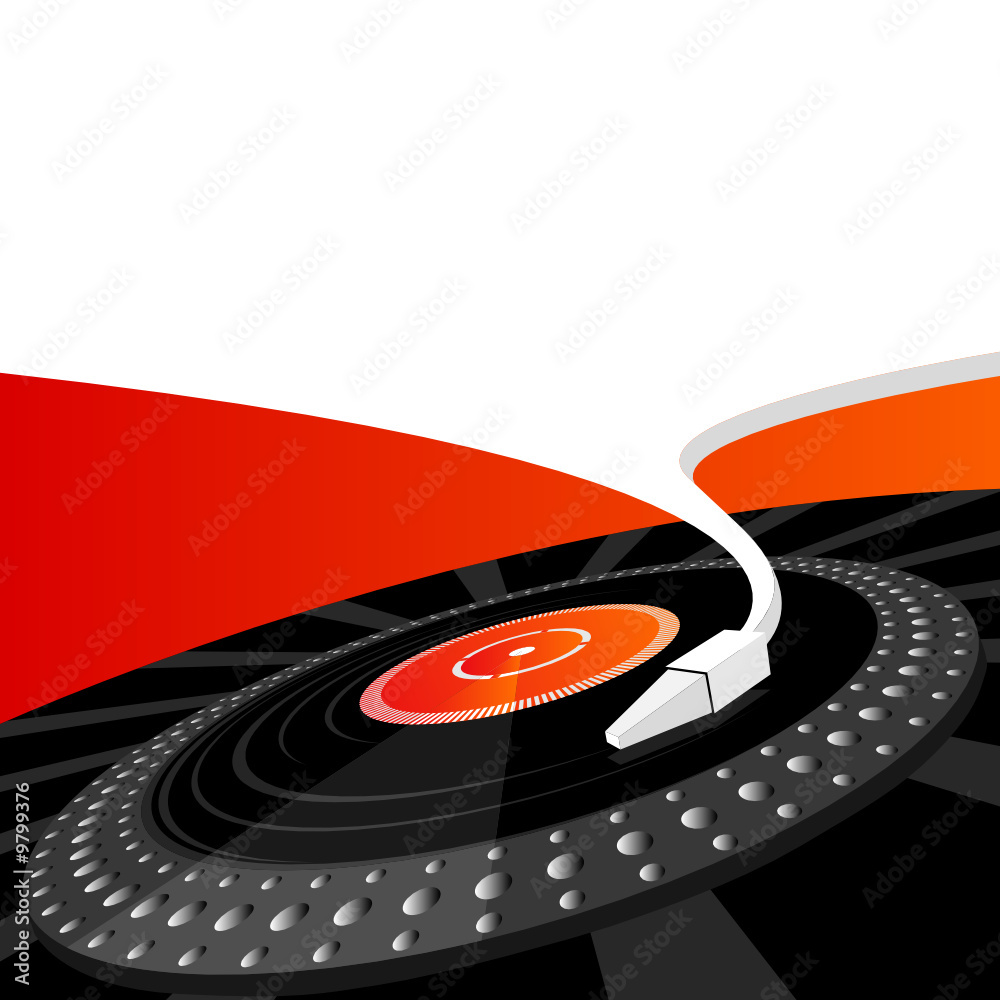 Turntable Concept Stock Vector | Adobe Stock