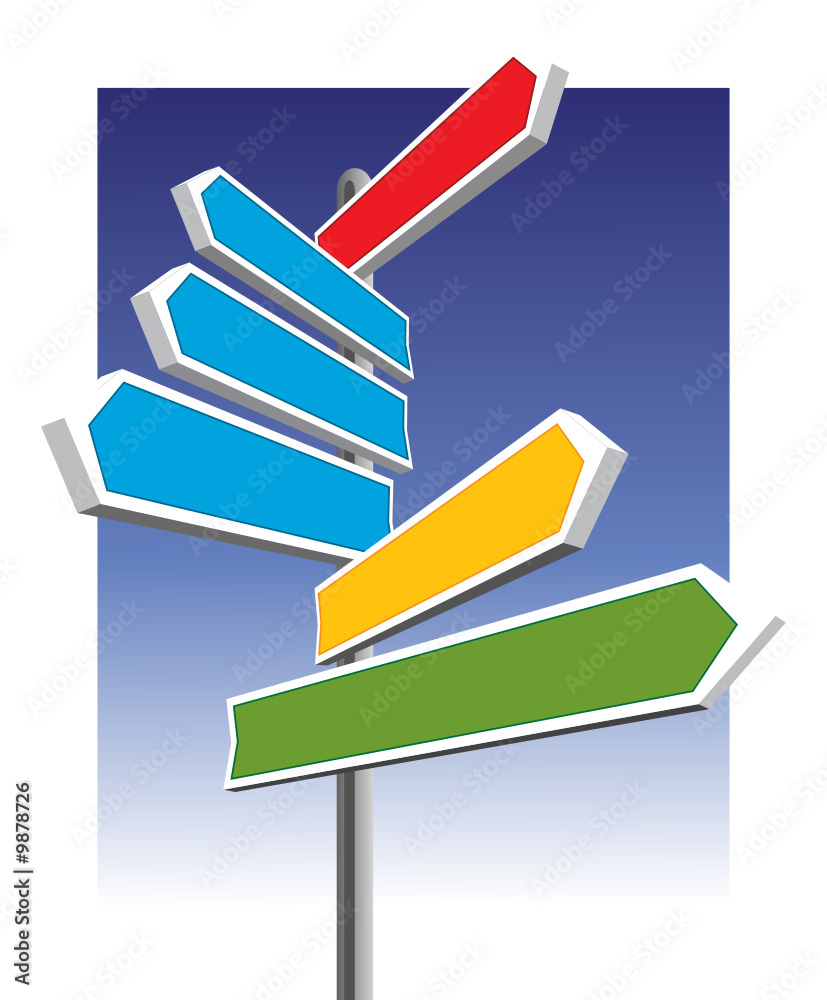 Direction signs Stock Vector | Adobe Stock
