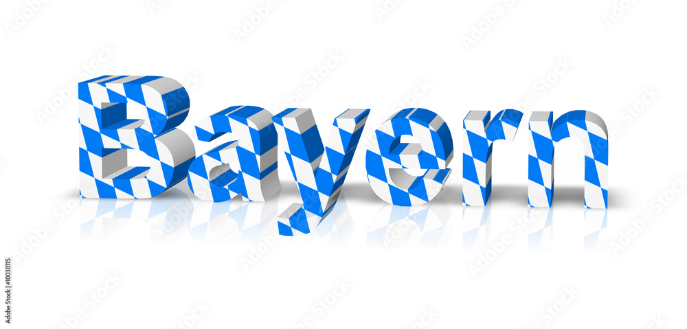 bayern 3d text symbol reflektion Stock Illustration | Adobe Stock