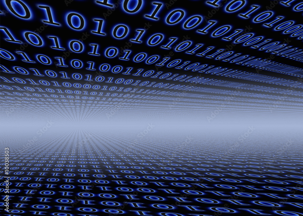 Binäre Zahlenreihen Stock-Illustration | Adobe Stock