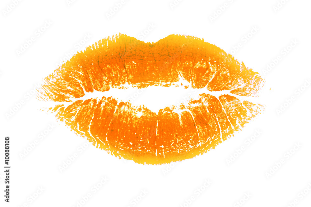 Yellow lips Stock Illustration | Adobe Stock