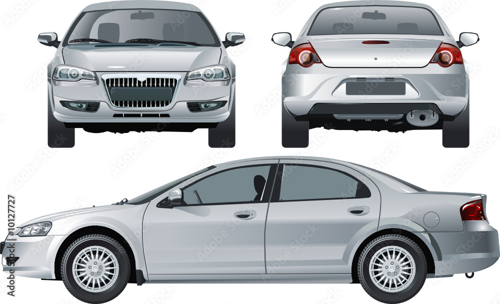 Vector illustration GAZ Volga Siber Stock Vector | Adobe Stock