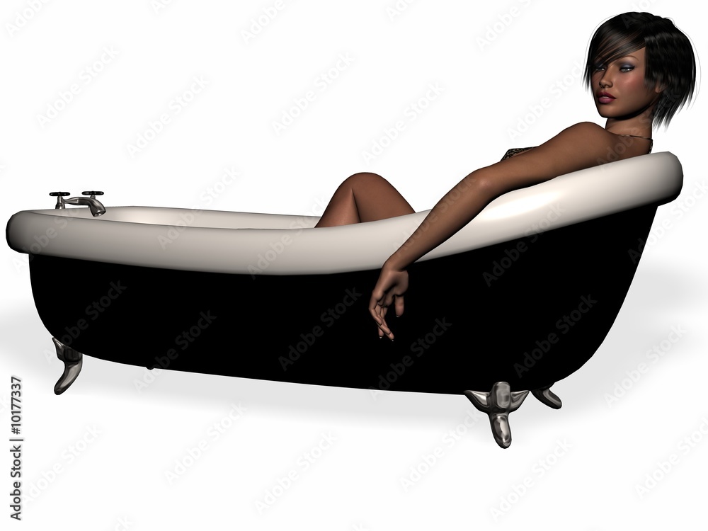 Sexy Bathtub Poses Stock Illustration Adobe Stock