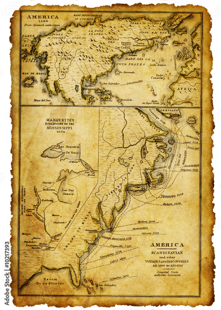 ancient map of eastern Usa Stock Illustration | Adobe Stock