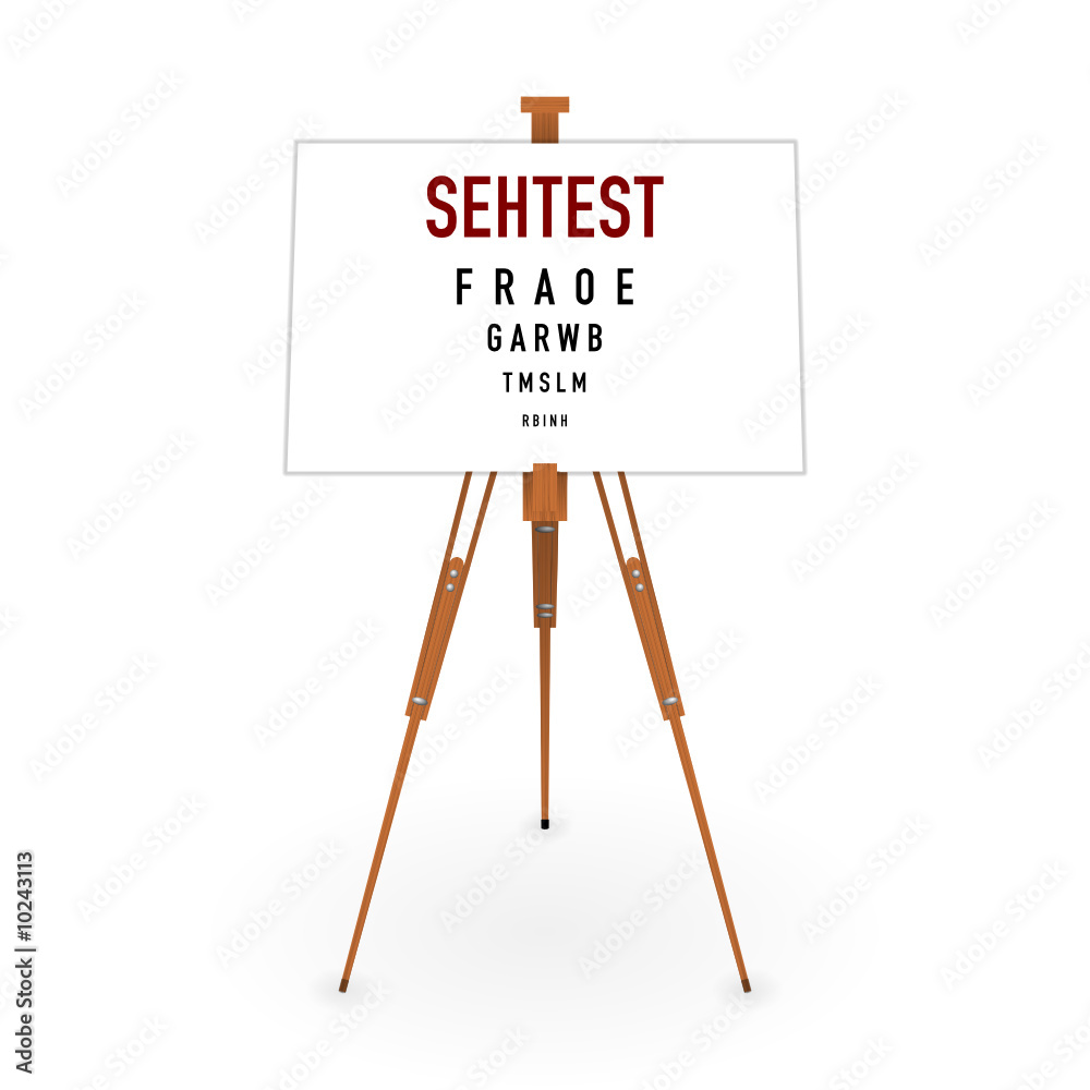 sehtest-tafel Stock-Vektorgrafik | Adobe Stock