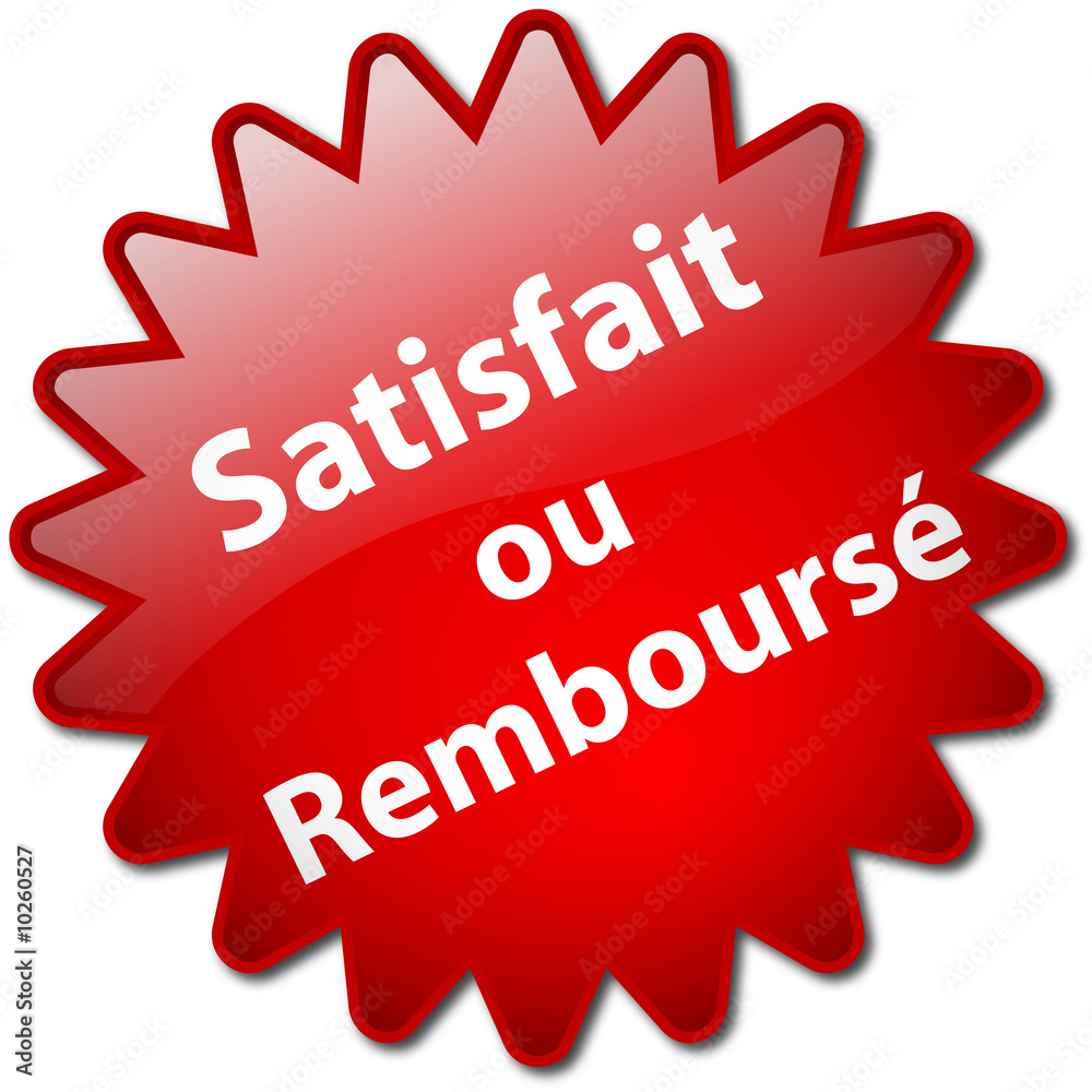 Tampon "Satisfait ou Remboursé" (rouge) Stock Illustration | Adobe Stock
