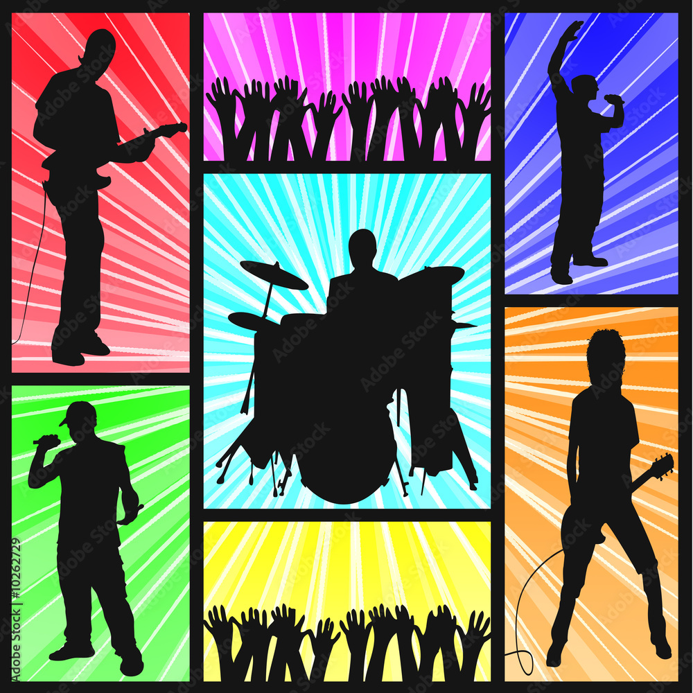 Rock band abstract Stock Illustration | Adobe Stock