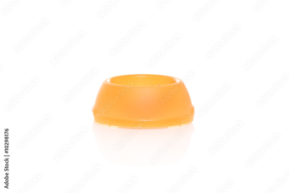 Empty dog bowl isolated on white background Stock Photo | Adobe Stock
