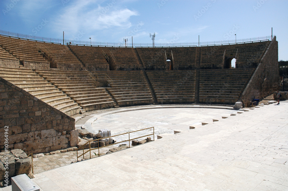 Restored Roman theater of Caesarea, Israel Stock Photo | Adobe Stock
