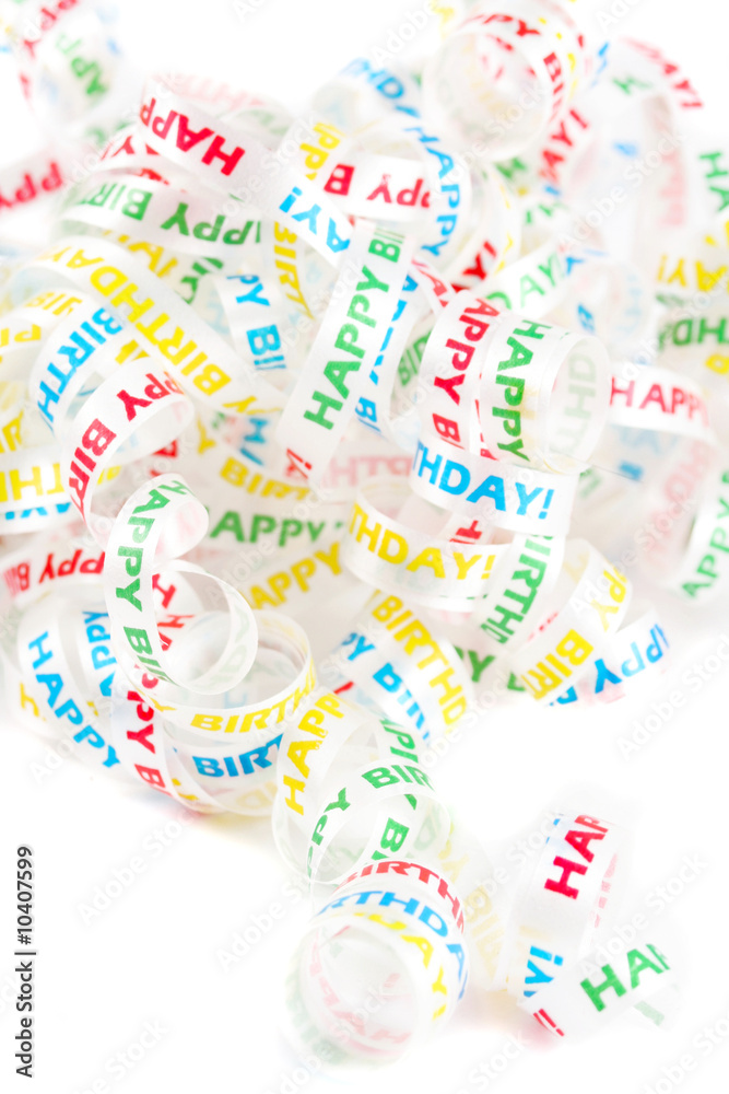 colorful happy birthday ribbon border or background Stock Photo | Adobe ...