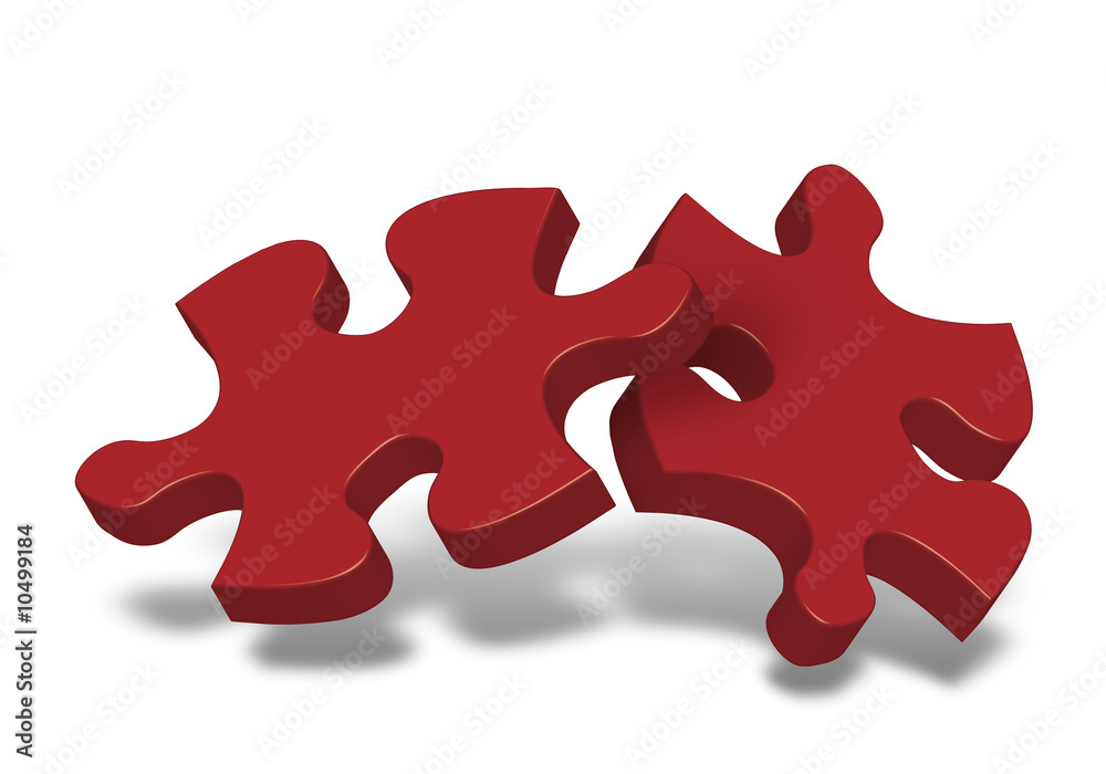 Puzzleteile zusammenfügen Stock-Illustration | Adobe Stock