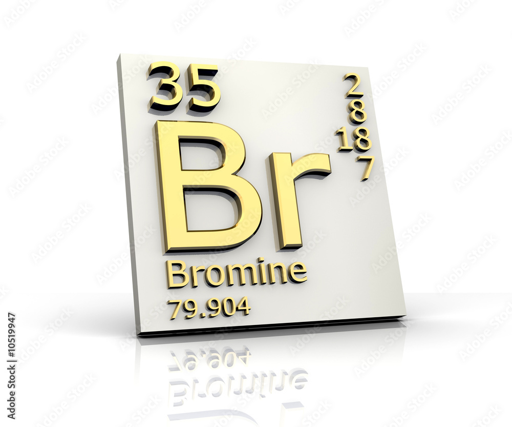 Bromine form Periodic Table of Elements Stock Illustration | Adobe Stock