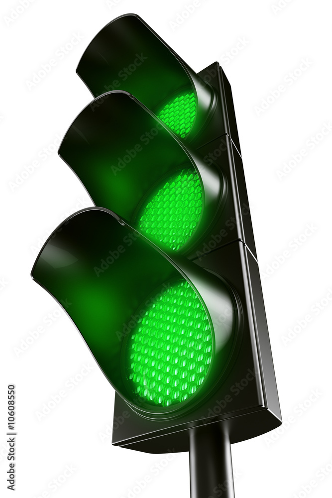 All green traffic light Stock Illustration | Adobe Stock