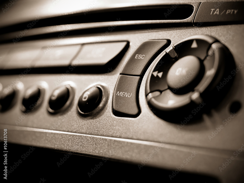 Auto audio control buttons Stock Photo | Adobe Stock