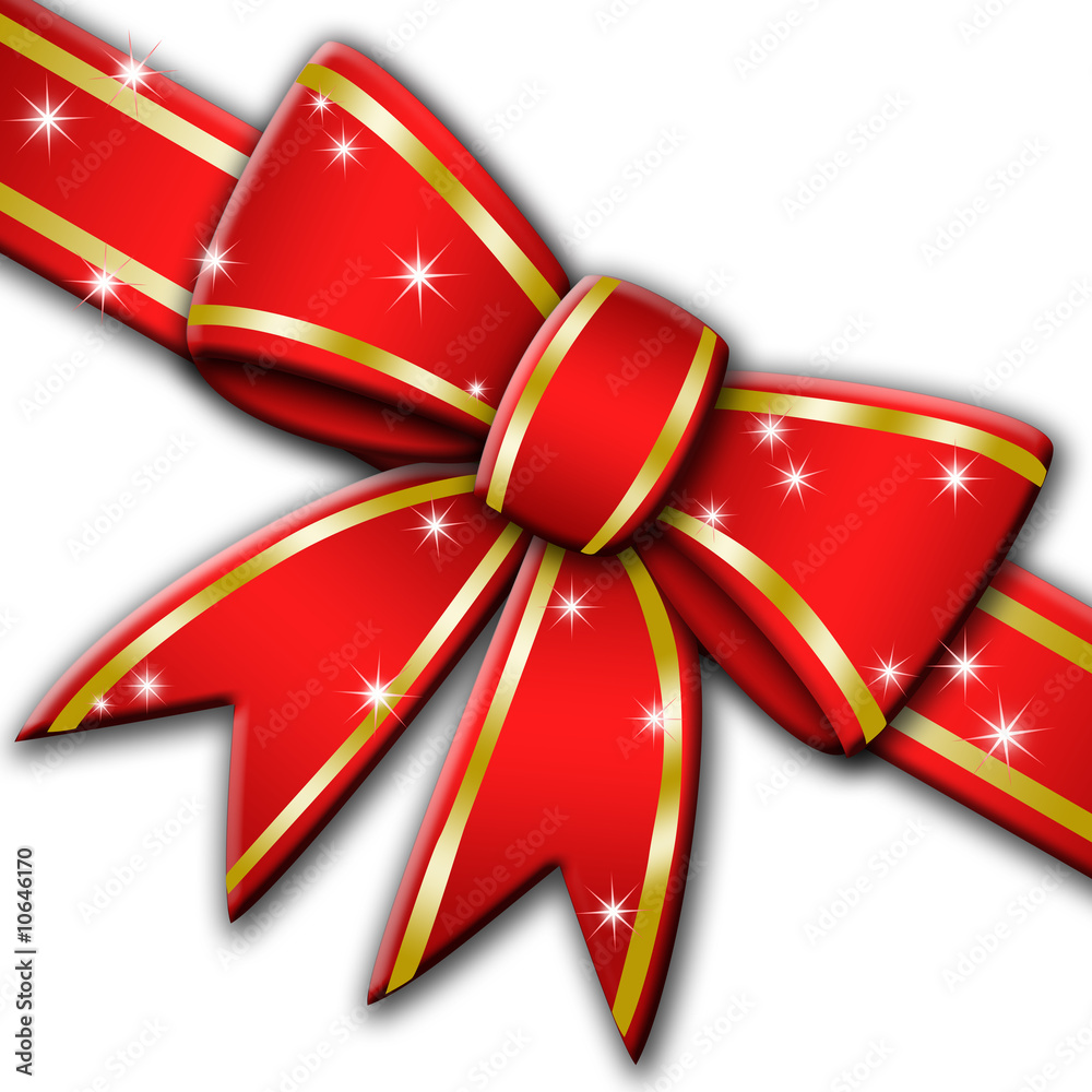 Illustrazione Stock Fiocco rosso natalizio | Adobe Stock