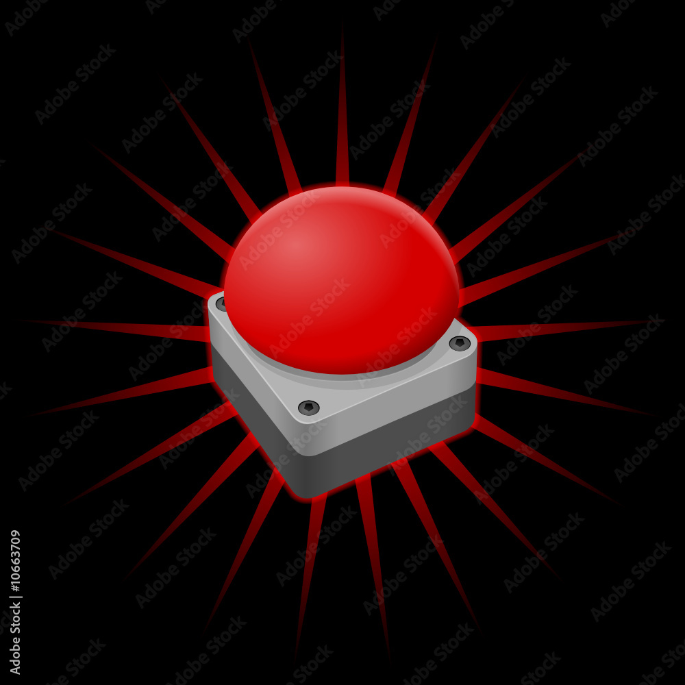 red buzzer with star Stock-Vektorgrafik | Adobe Stock