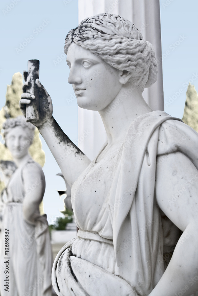 Statue showing an ancient Greek mythical muse Stock Photo | Adobe Stock Statue showing an ancient Greek mythical muse Stock Photo | Adobe Stock