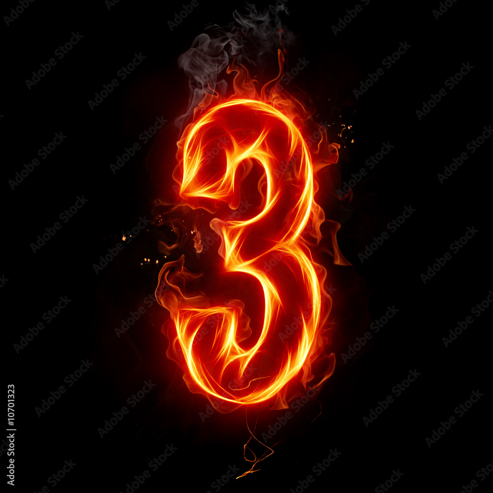Fire number Stock Illustration | Adobe Stock
