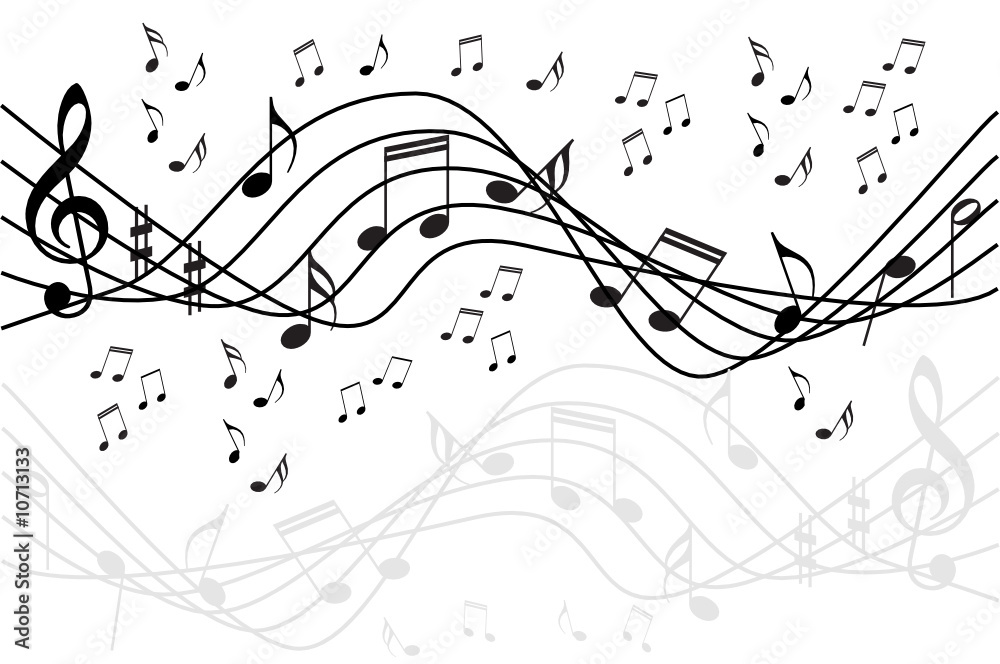 music notes background Stock Vector | Adobe Stock