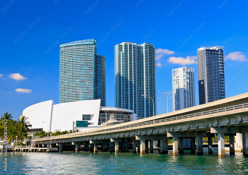 The high-rise buildings in downtown Miami Stock Photo | Adobe Stock