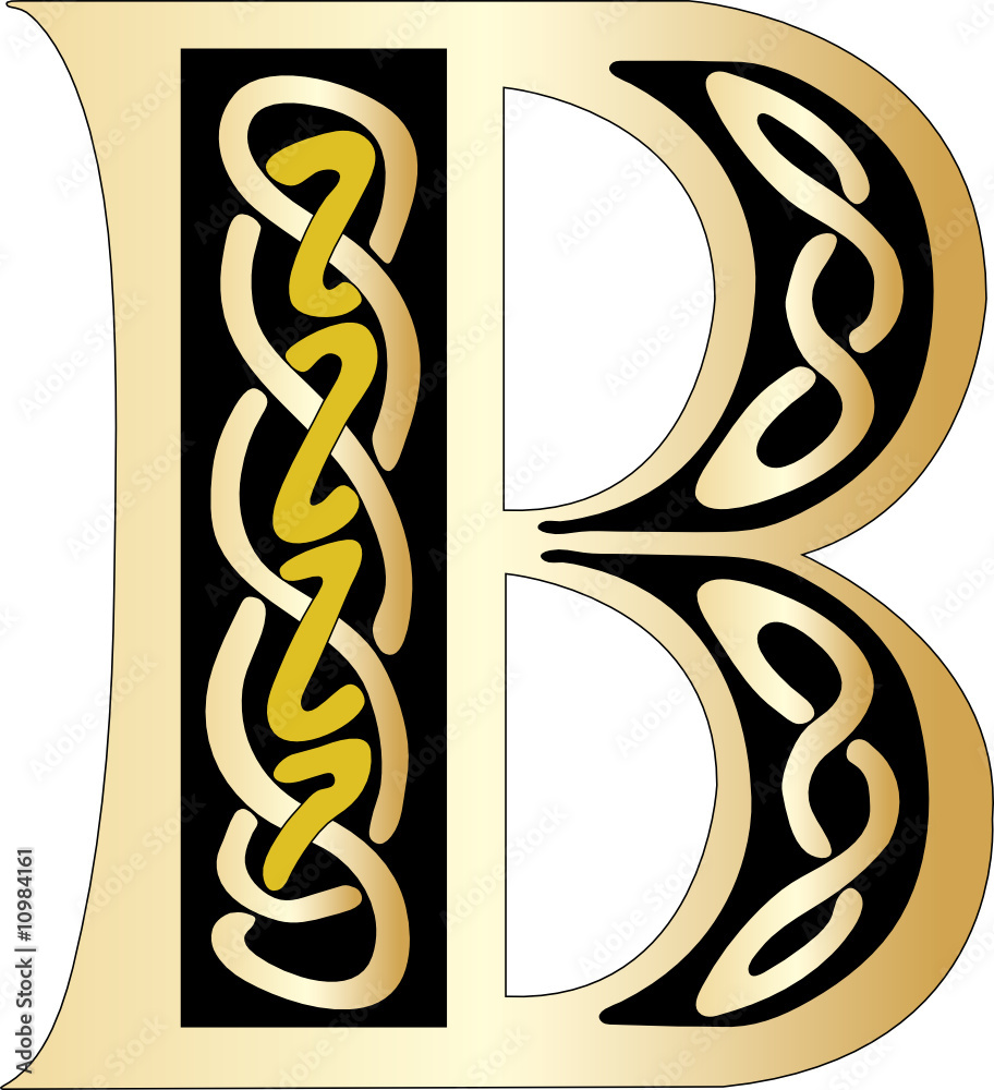 Celtic letter B Stock Vector | Adobe Stock