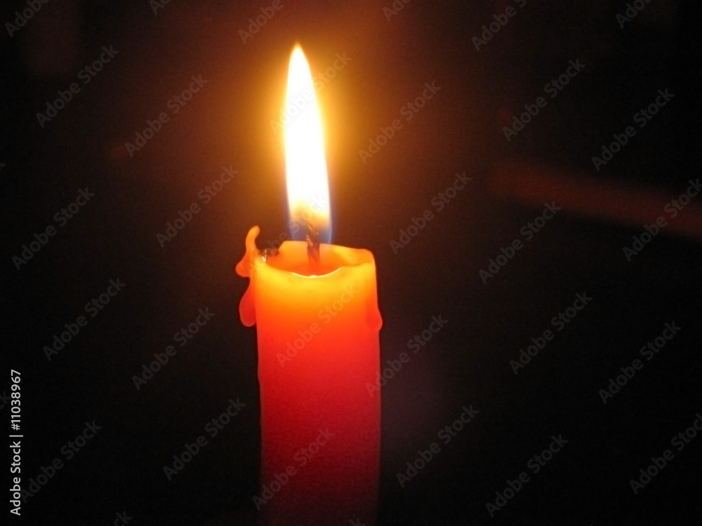 Burning candle, melting wax, close-up view Stock Photo | Adobe Stock