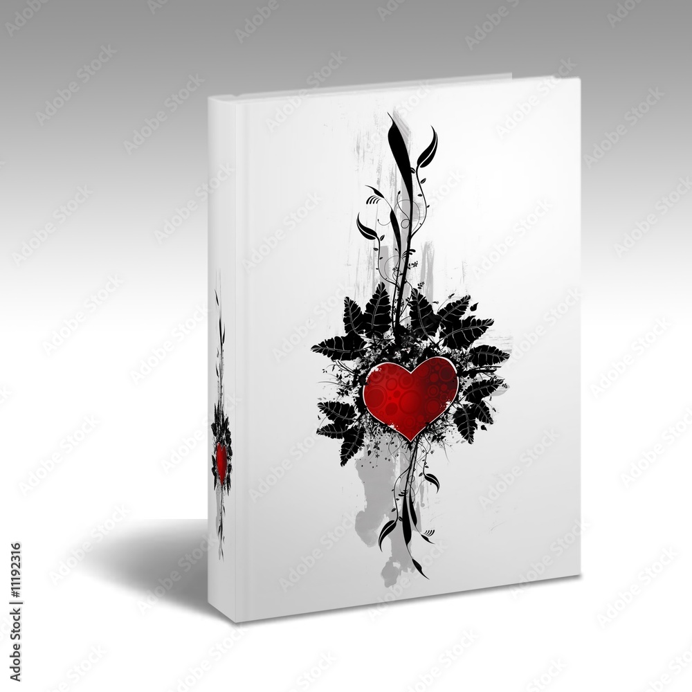 Libro con diseño de un corazon en la portada ilustración de Stock ...
