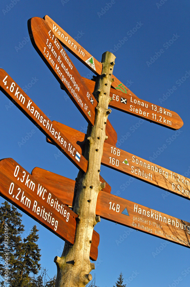 Wegweiser, Richtung, Schild, Symbol Stock-Foto | Adobe Stock