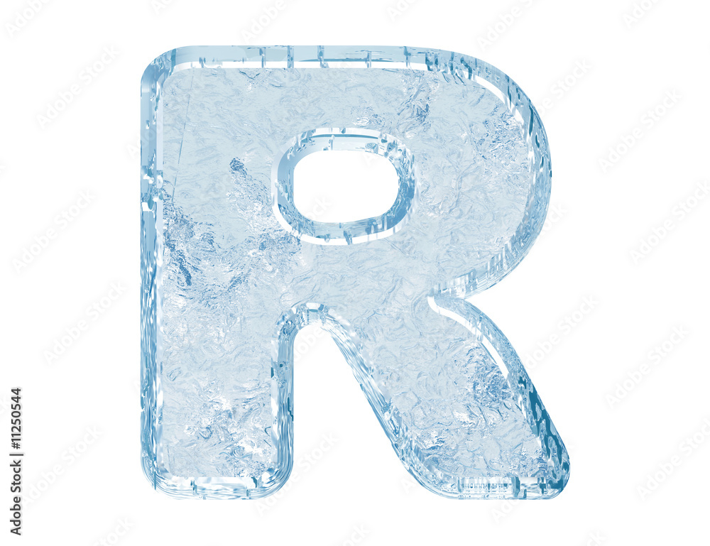 Ice font. Letter R.Upper case Stock Illustration | Adobe Stock