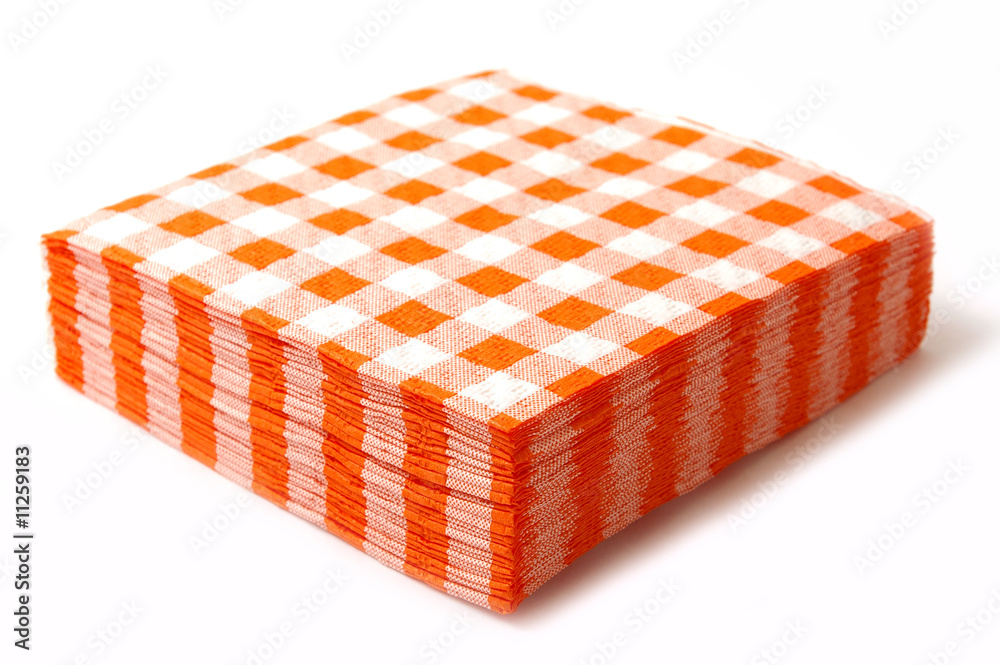 Stack of the paper napkins on white background Stock Photo | Adobe Stock