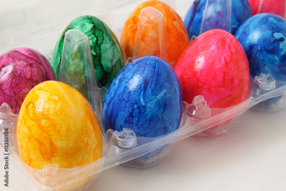 bunte Eier Stock-Foto | Adobe Stock