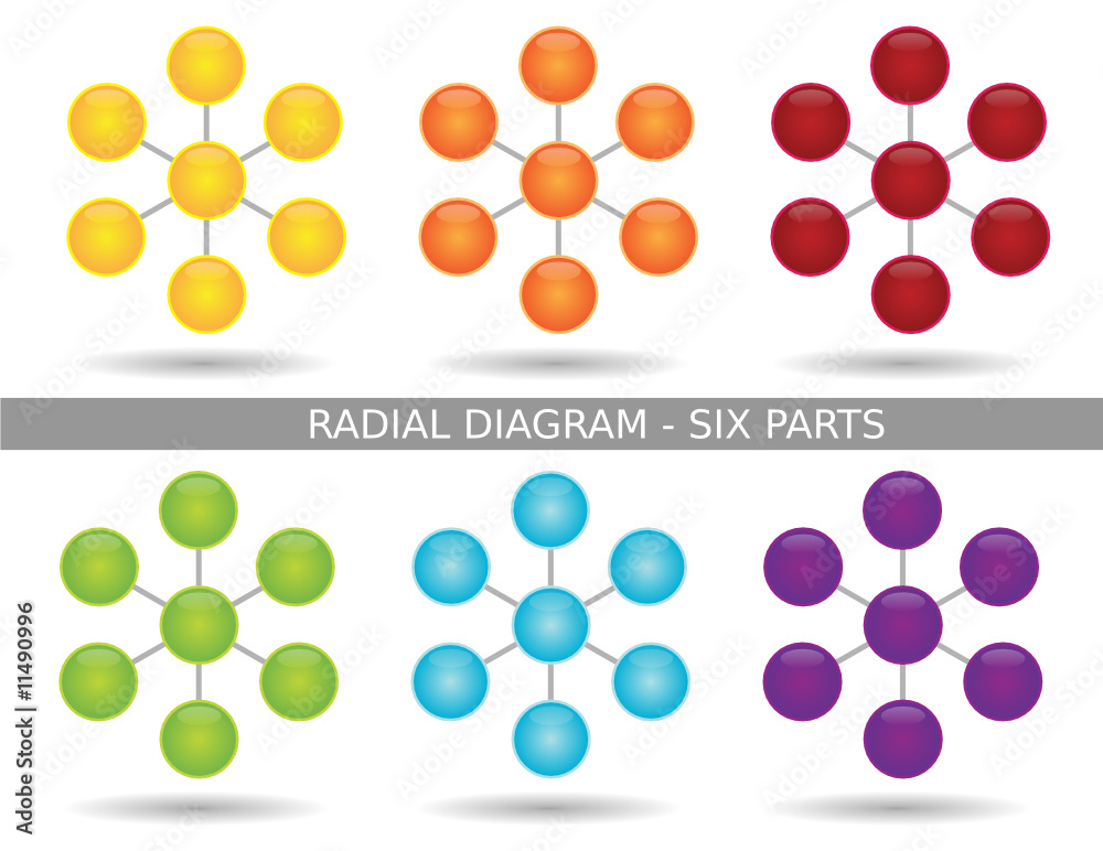 Presentation Graphics - Radial Diagram Stock Vector | Adobe Stock