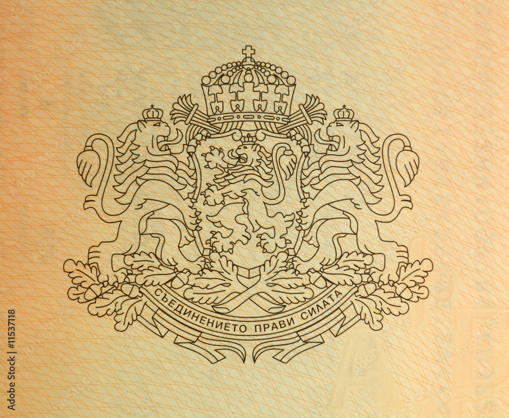 The national emblem of Republic of Bulgaria Stock Photo | Adobe Stock