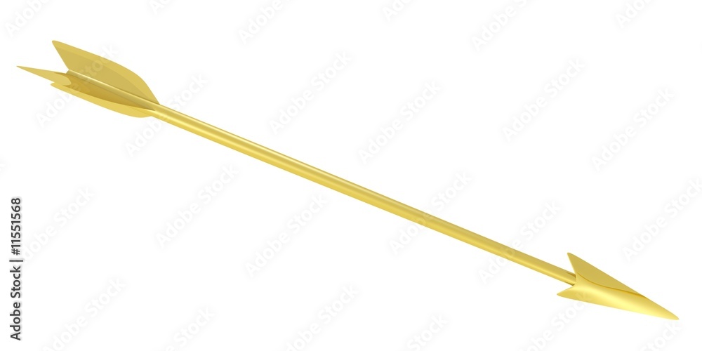 Golden arrow Stock Illustration | Adobe Stock