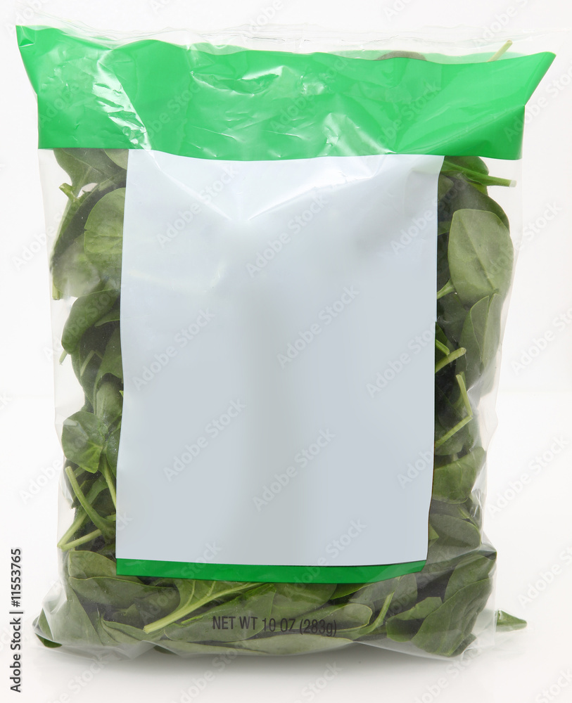 Bag of Spinach Stock Photo | Adobe Stock