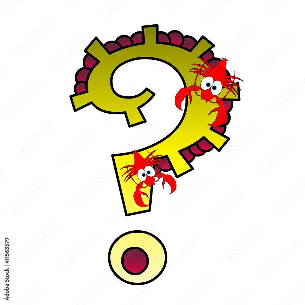 Animal Character - ? (Question Mark) - Isolated On White Stock ...