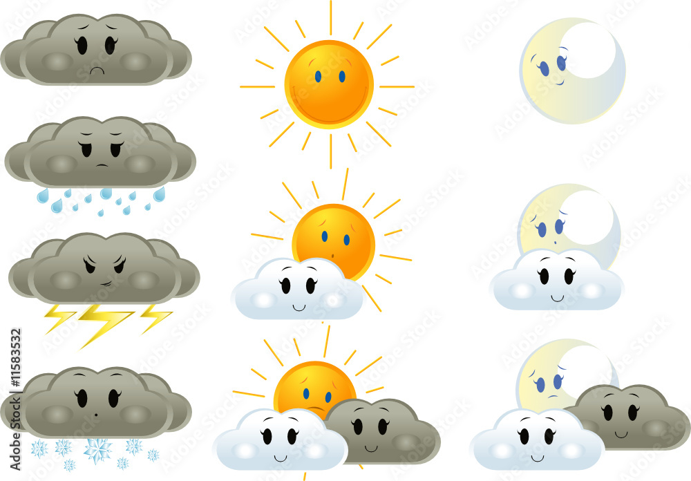 Icone meteo Stock Vector | Adobe Stock