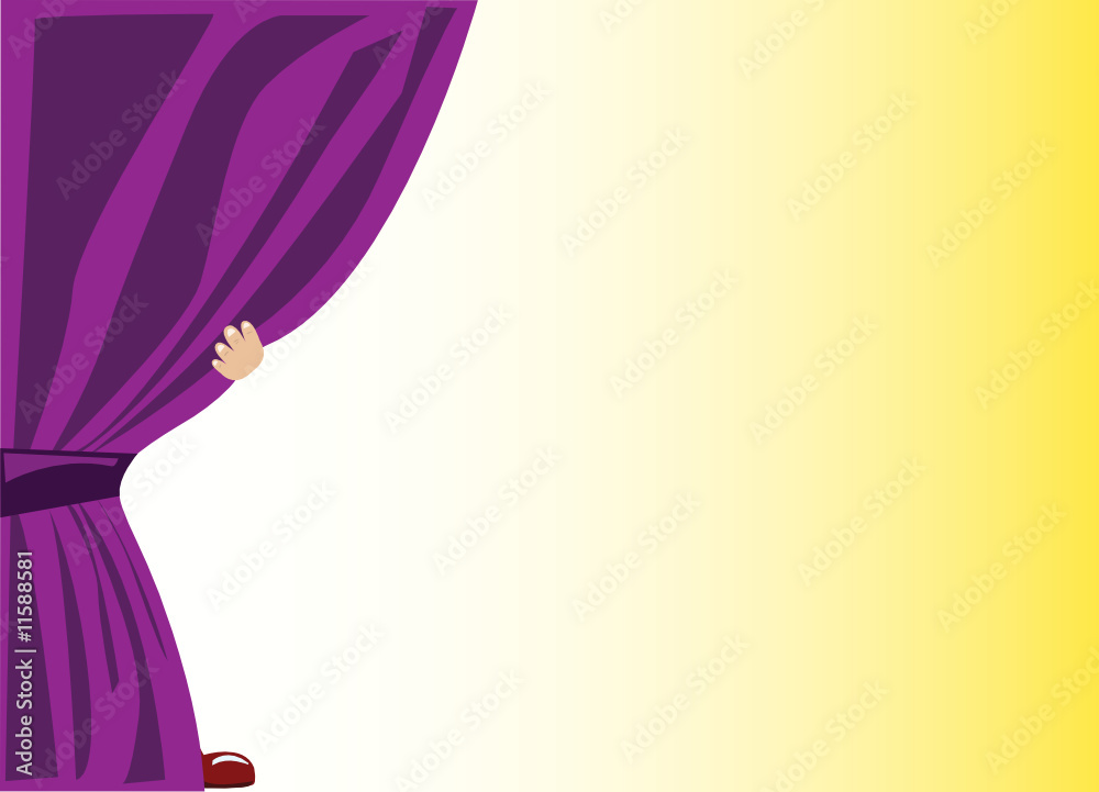 Cartoon theatre background - vector Stock Vector | Adobe Stock