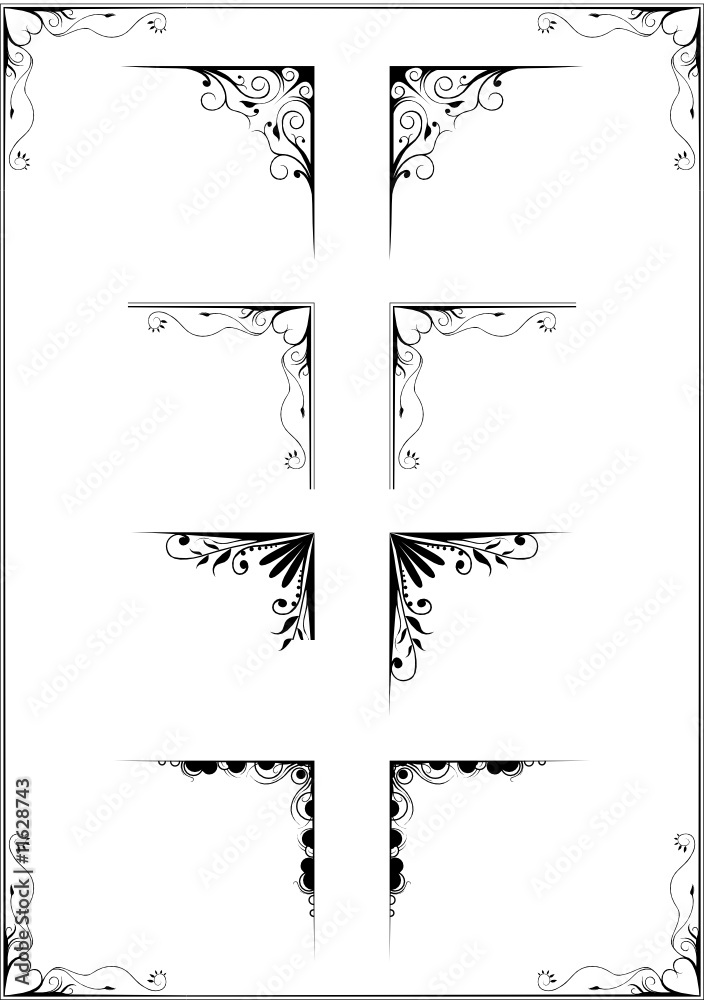 ornamental design corner Stock Vector | Adobe Stock