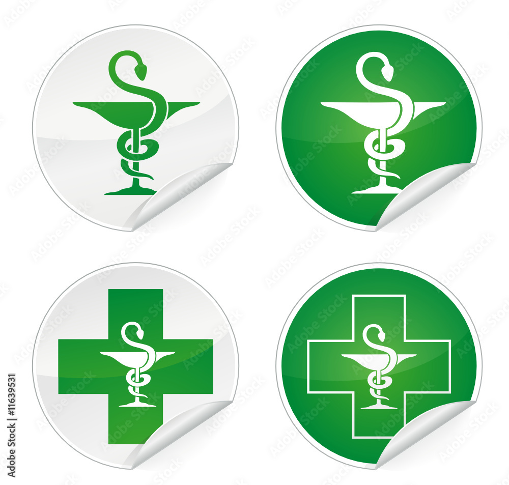 Vecteur Stock Pharmacy stickers | Adobe Stock