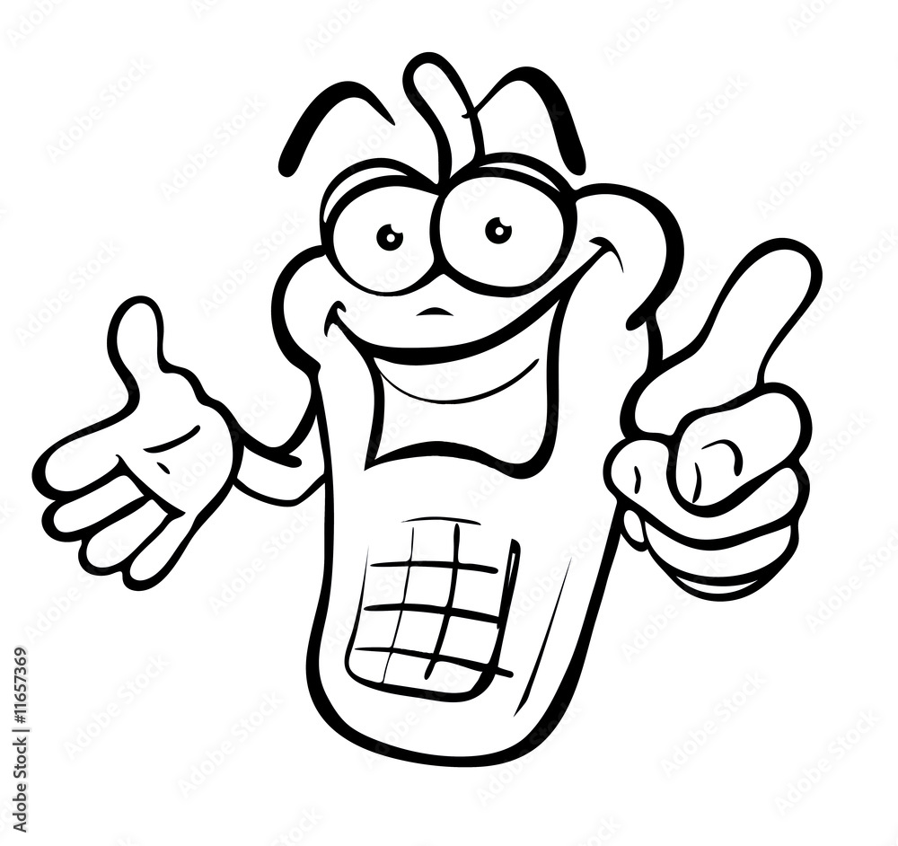 funny handy cartoon character sketch Stock-Illustration | Adobe Stock