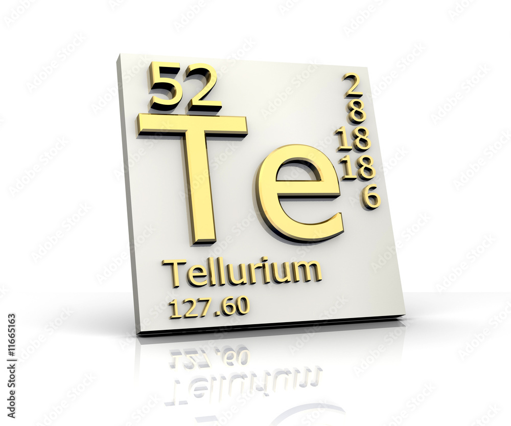 Tellurium form Periodic Table of Elements Stock Illustration | Adobe Stock