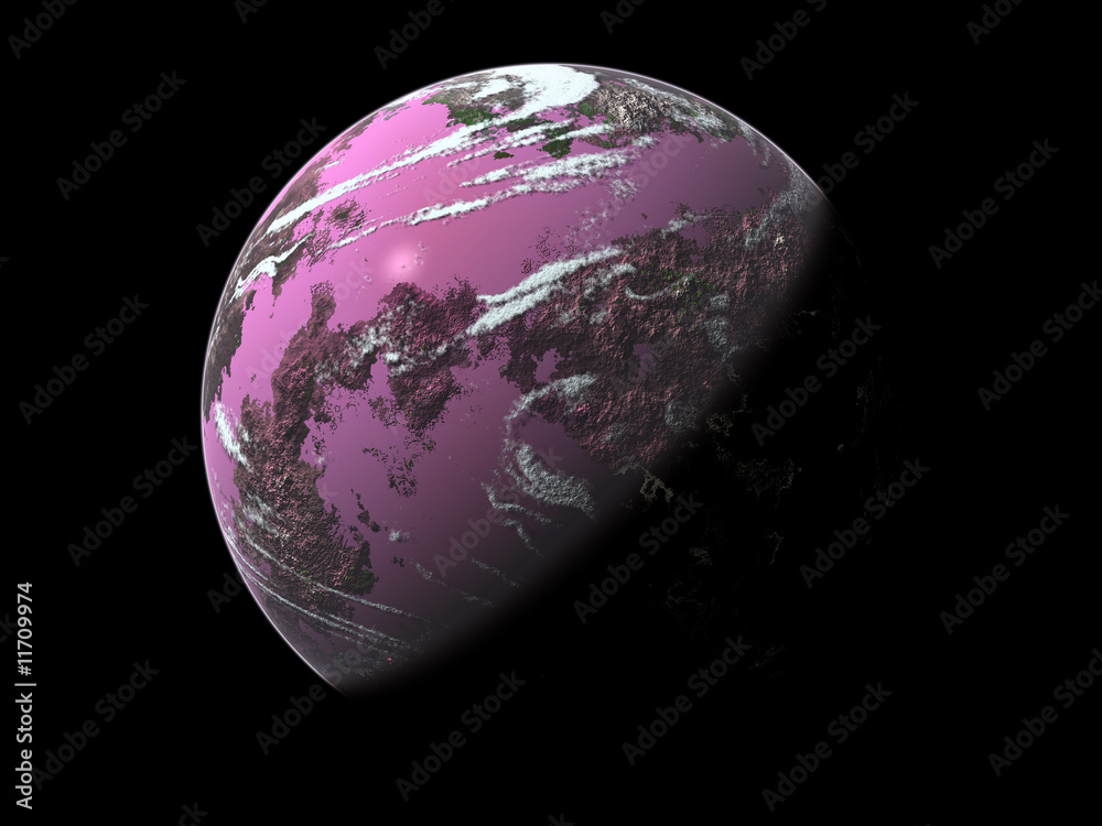 rosa Planet Stock-Illustration | Adobe Stock