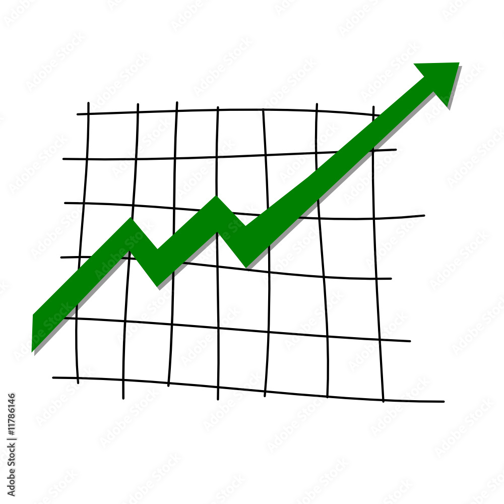 aktienkurs steigend Stock-Vektorgrafik | Adobe Stock